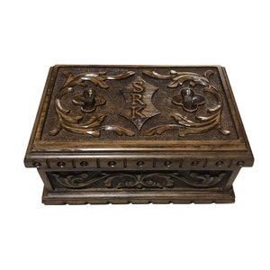 Large Jewelry Puzzle Box With 8 Locking Steps. Hand Carved Personalized ...