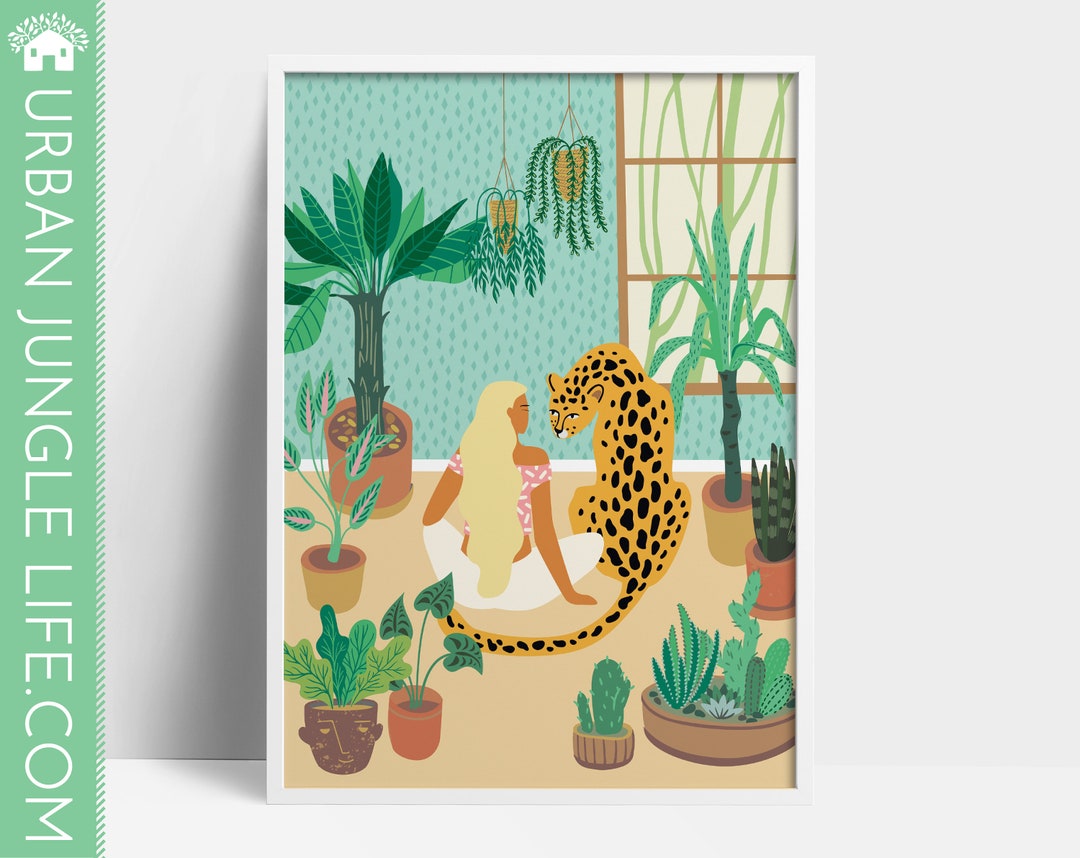 Plant Lady Wall Art Gardening Print Plant Lover Gift Urban - Etsy