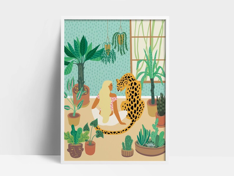 Plant Lady Wall Art Gardening Print Plant Lover Gift Urban - Etsy