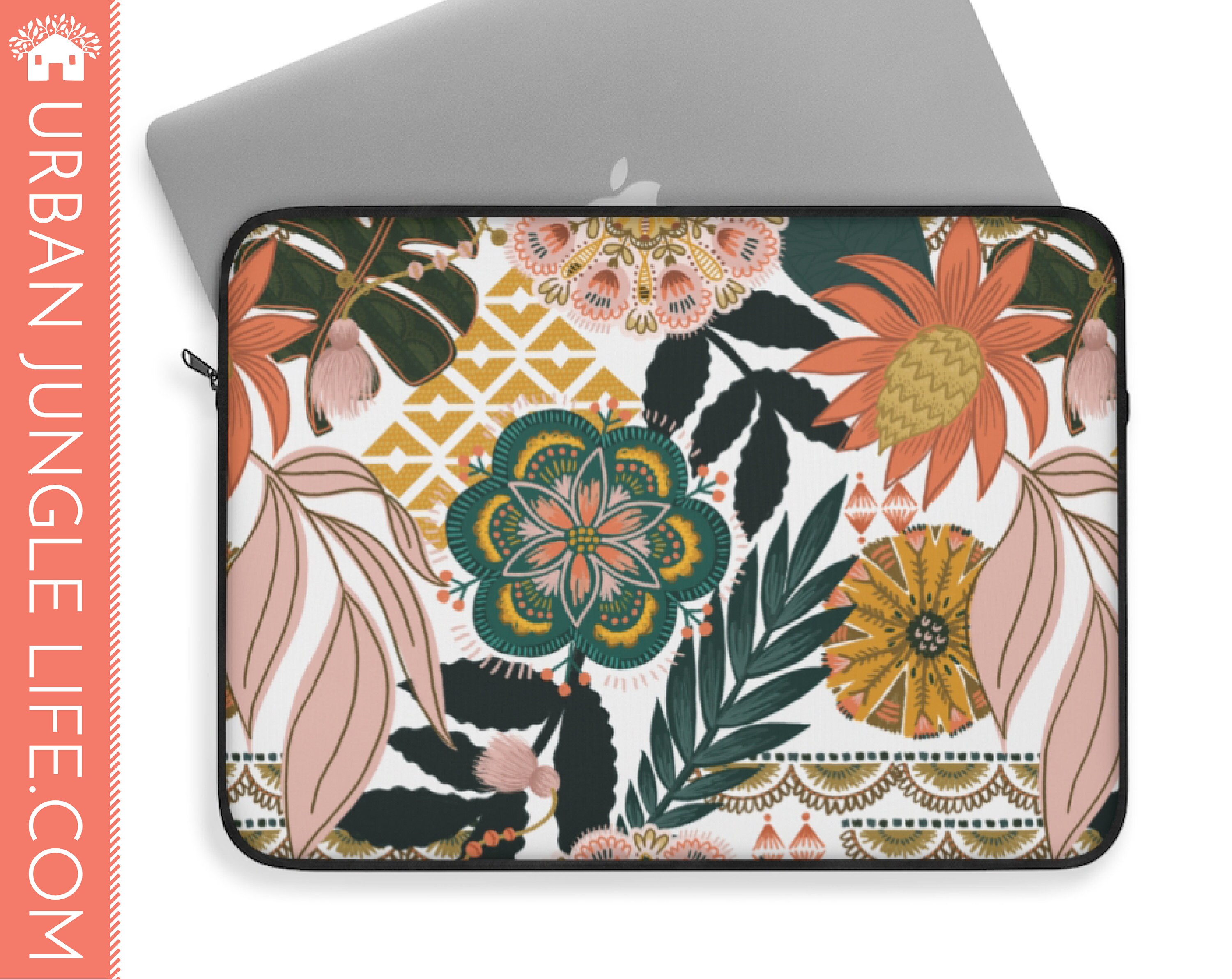 Boho-chic Laptop Sleeve Plant Lover Laptop Case Plant Lover Gift Urban ...