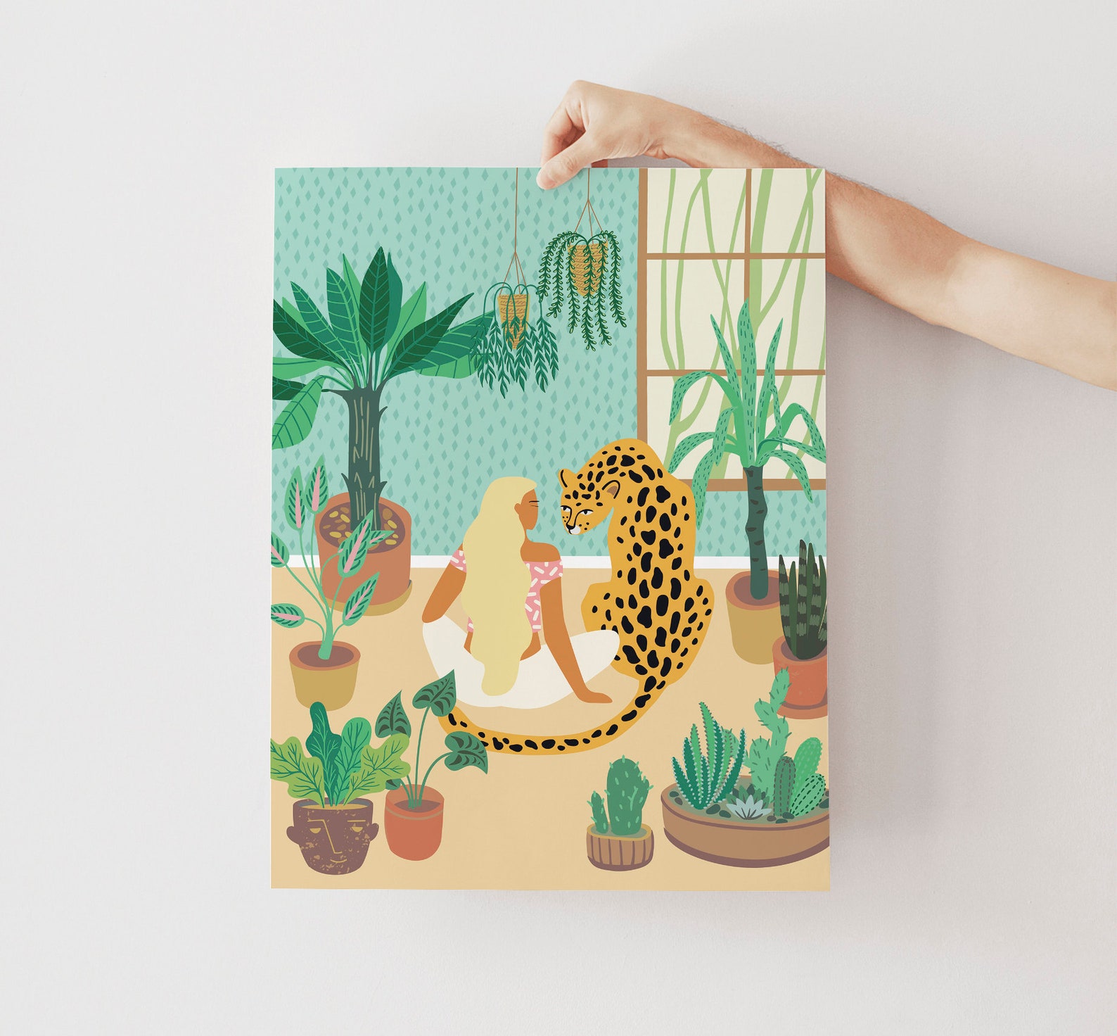 Plant Lady Wall Art Gardening Print Plant Lover Gift Urban - Etsy