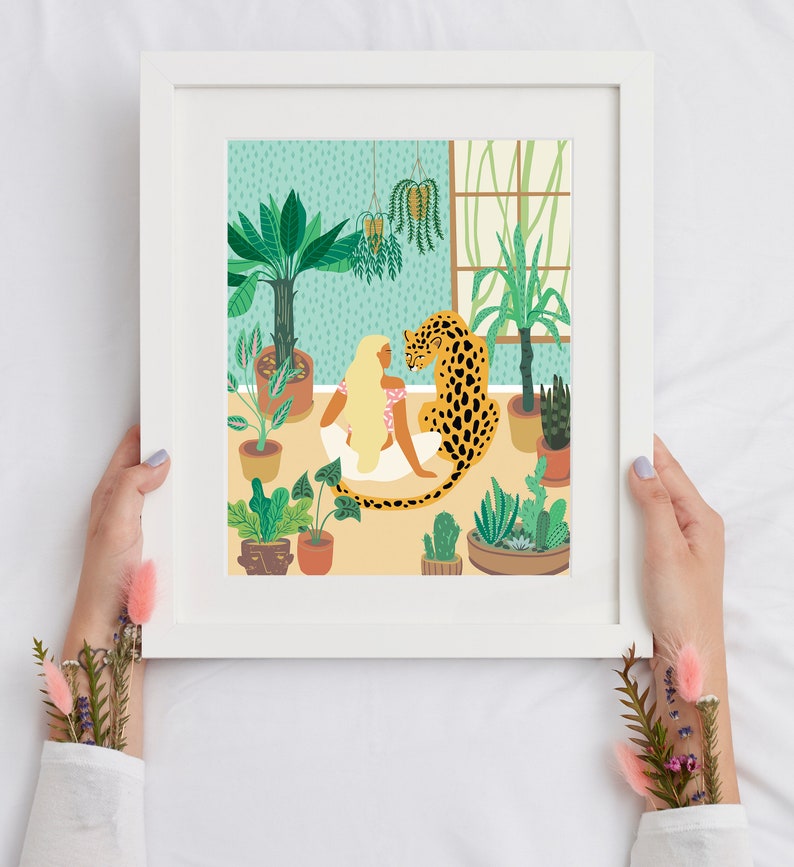 Plant Lady Wall Art Gardening Print Plant Lover Gift Urban - Etsy