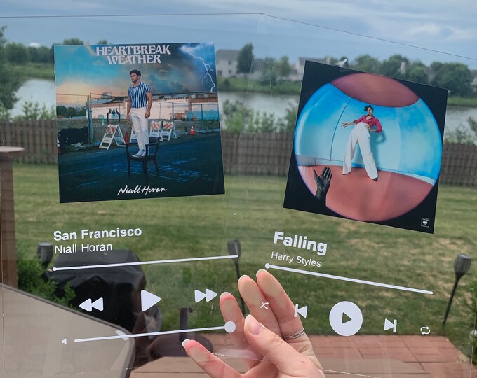 Custom Glass Spotify/apple Music Poster - Etsy