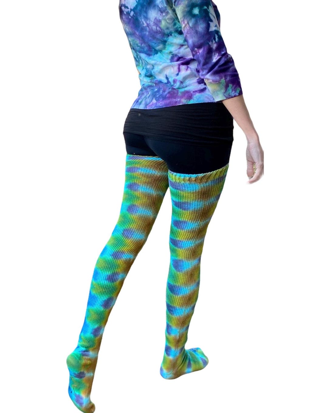 Custom Thigh High- Design Your Own, Tie Dye Socks, Tie Dye Stockings ...