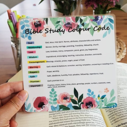 Bible Study Colour Code - Etsy