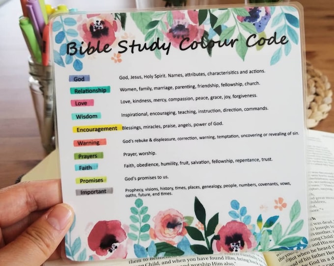 Bible Study Colour Code - Etsy