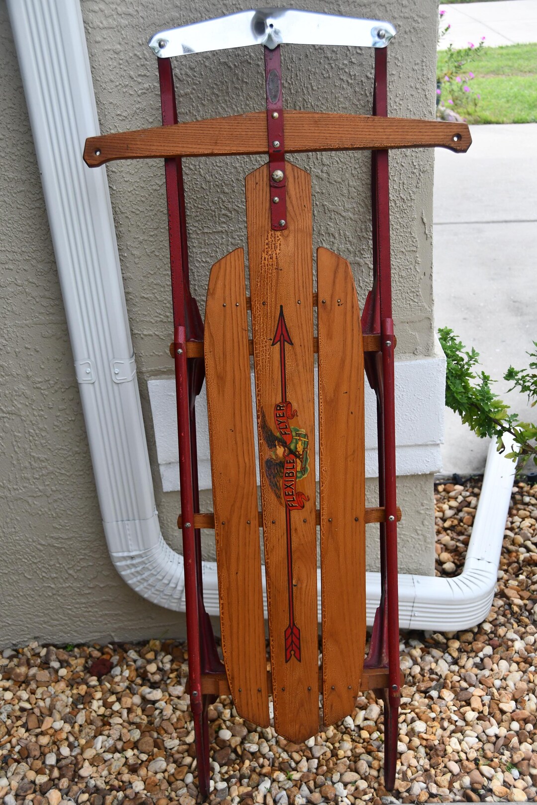 Vintage Flexible Flyer 55J Sled - Etsy