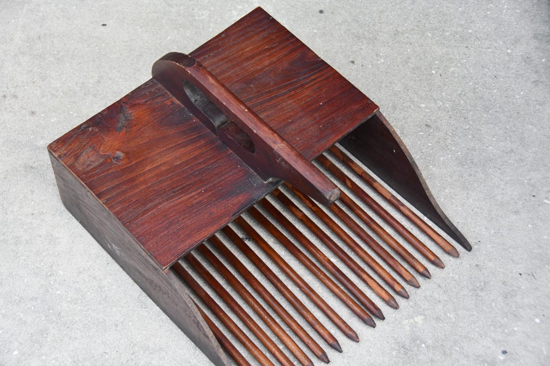 Vintage Wood Berry Rake - Etsy