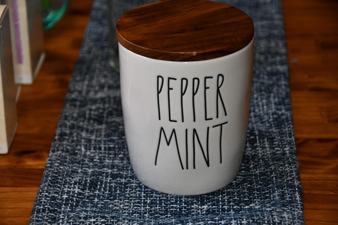 Rae Dunn Peppermint Container - Etsy