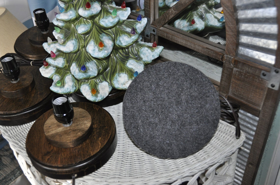 Wood Ceramic Christmas Tree Base With Light - Etsy