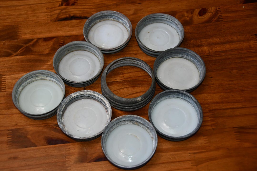 9 Zinc Canning Jar Lids - Etsy