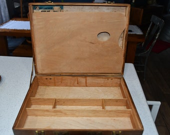 Antique French Painting Box With Palette, Paris 1930s, Vintage Wooden ...