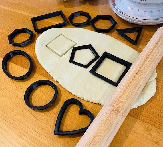 2D Shape Stamp Cutter Playdough Baking Pack - Etsy