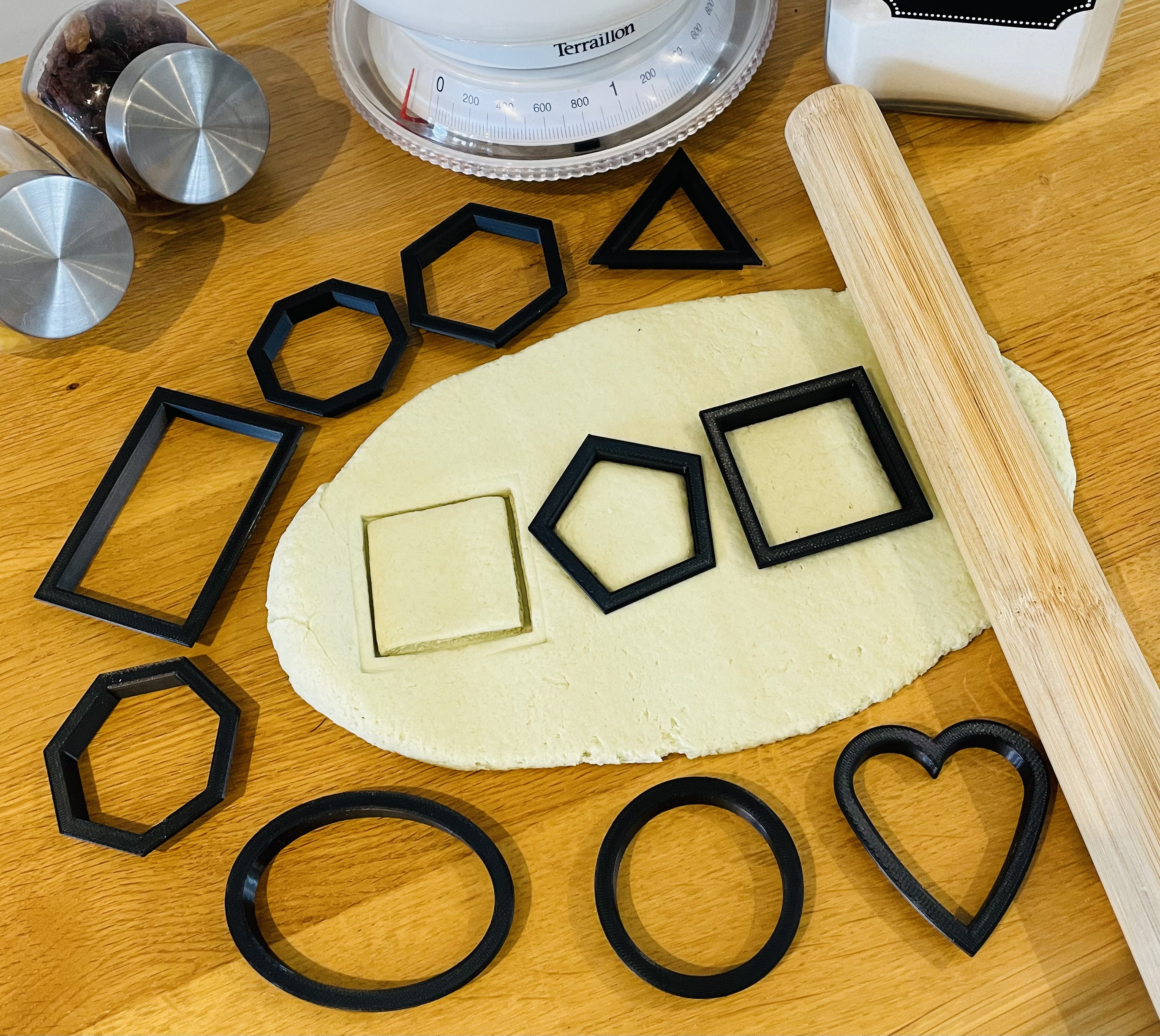 2D Shape Stamp Cutter Playdough Baking Pack - Etsy