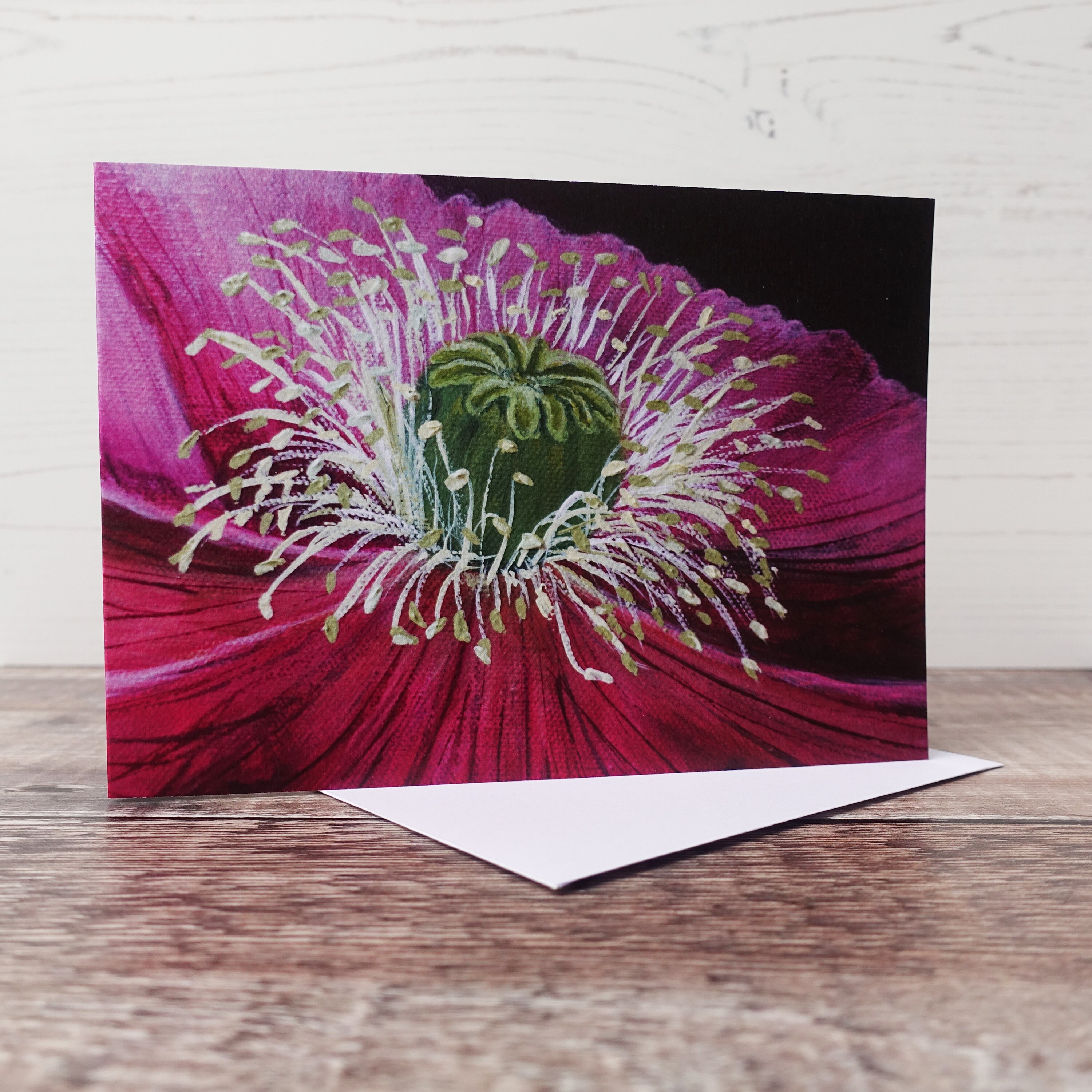 Poppy Card, Fine Art Greeting Card, Art Cards Floral, Artist Cards ...