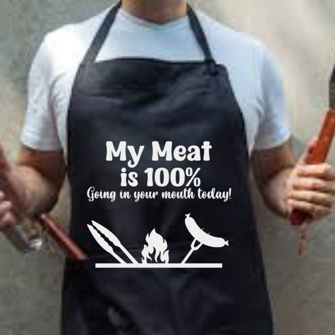 My Meat BBQ Apron - Etsy