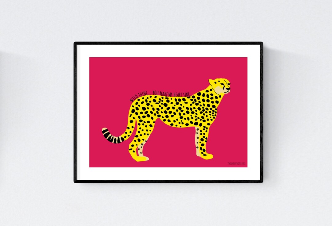 Wild Thing... You Make My Heart Sing Leopard Music Wall Art - Etsy