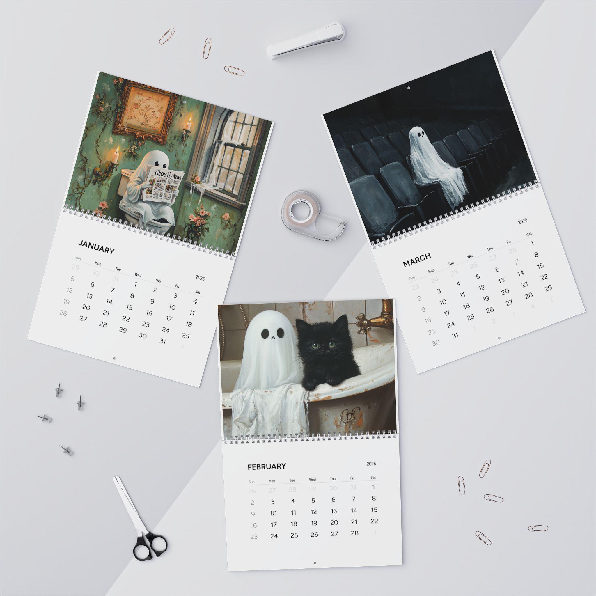 Quirky Ghosts 2025 Wall Calendar – Funny Spooky Art - Etsy