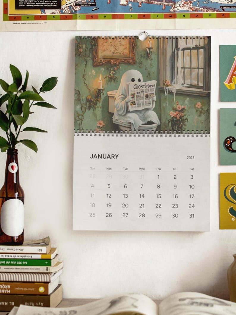 Quirky Ghosts 2025 Wall Calendar – Funny Spooky Art - Etsy
