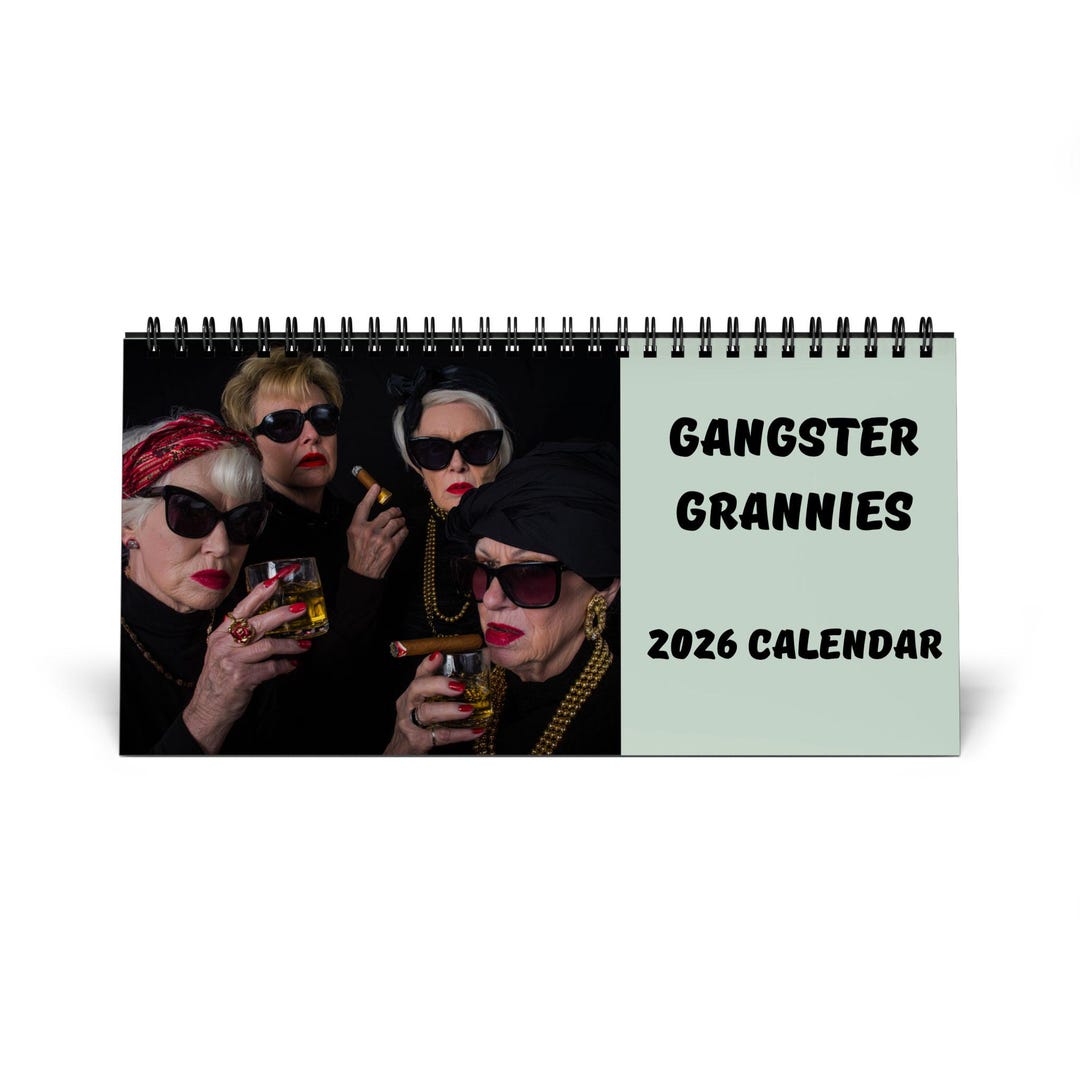 Gangster Granny Desk Calendar 2026 - Funny Desk Gift for Mum, Sister ...