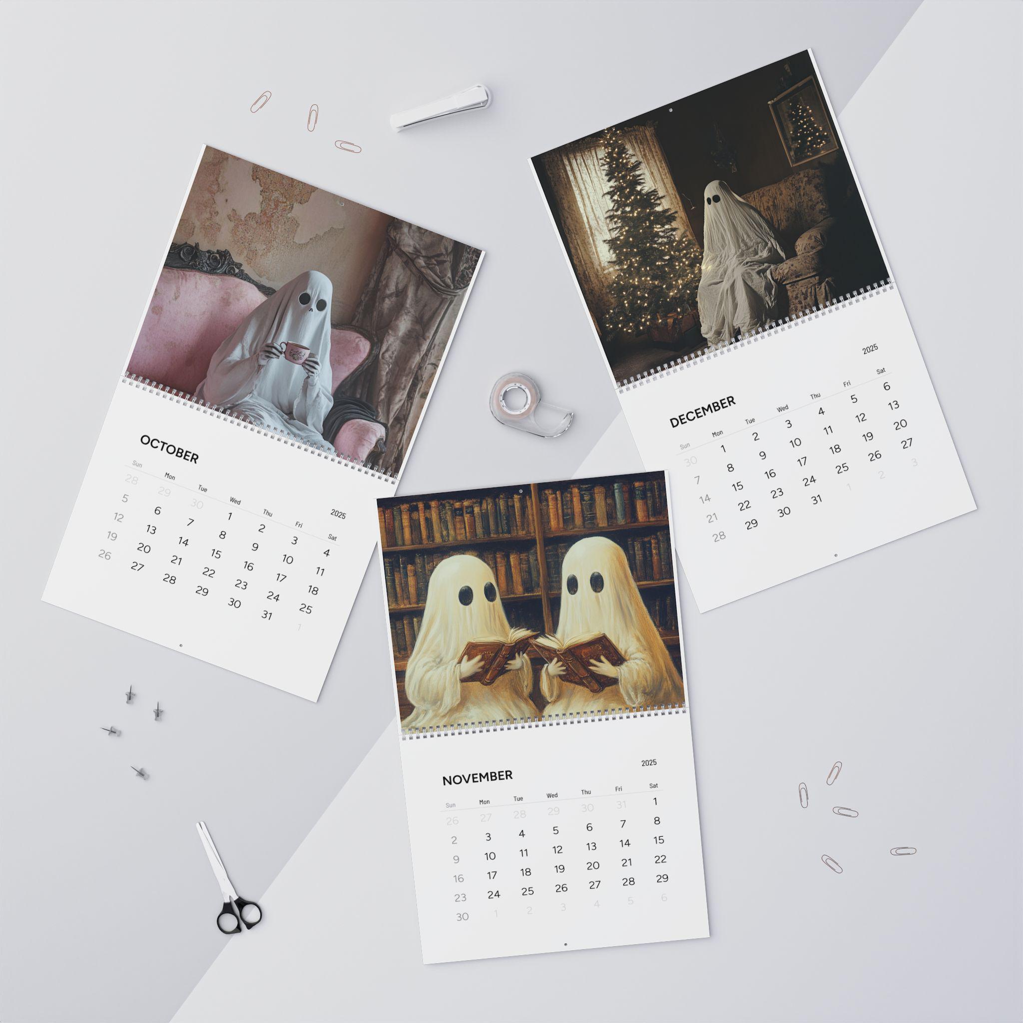 Quirky Ghosts 2025 Wall Calendar – Funny Spooky Art - Etsy