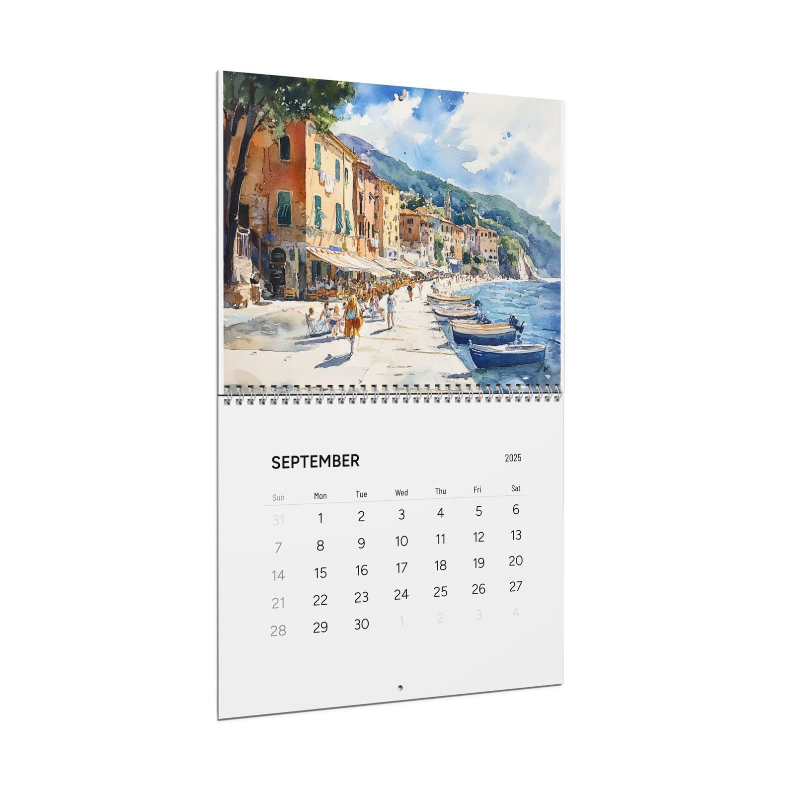 Watercolour Scenic Italy Wall Calendar 2025, Stunning Italian Landscape ...