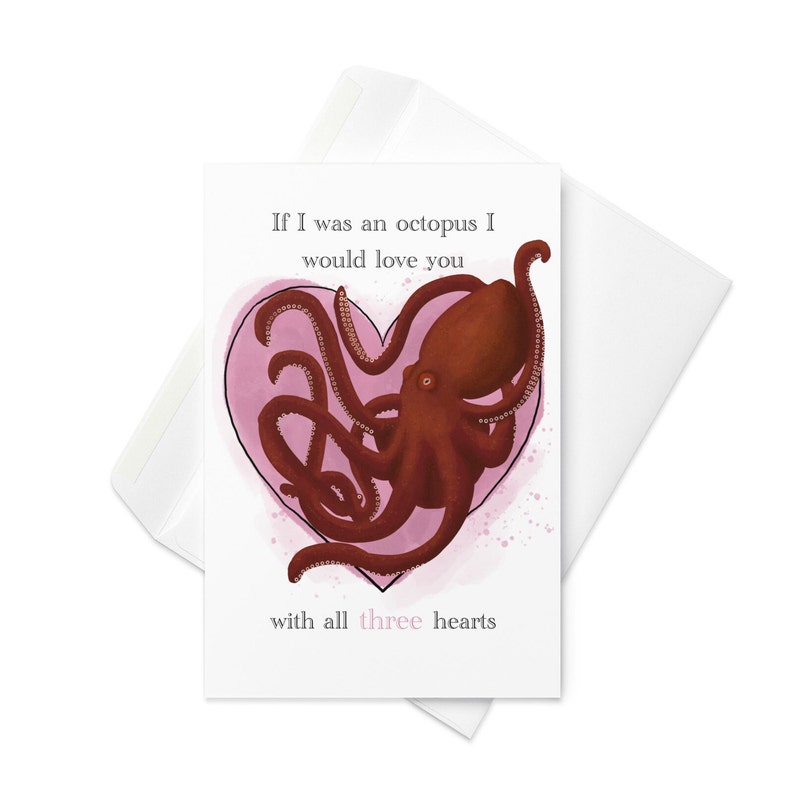 Octopus Valentine - Etsy