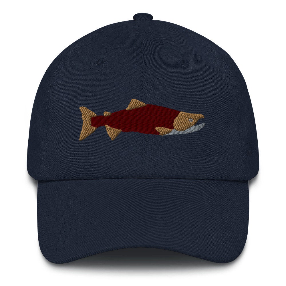 Salmon Baseball Hat | Sockeye Salmon Dad Hat | Embroidered Hat | PNW ...