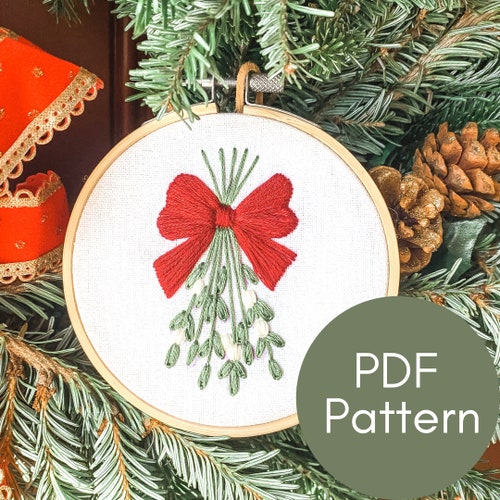 Christmas Tree Hand Embroidery Pattern Beginner Christmas - Etsy Canada