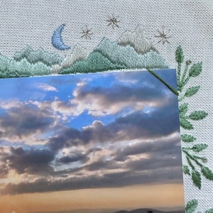 PDF Pattern, Nature Embroidery, 4x6" Frame, Mountain Range, Forest ...