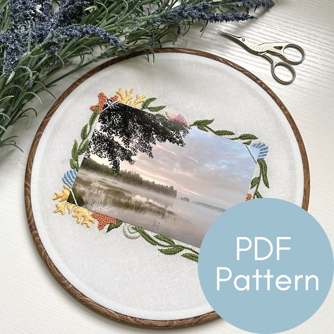 PDF Pattern, Ocean Craft, Embroidery Pattern, 4x6 Frame, Photo Memory ...