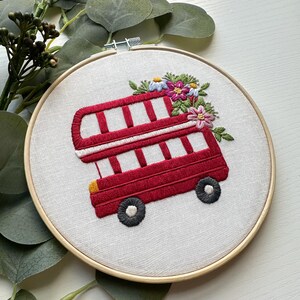 PDF Pattern, Double Decker Bus, London, Embroidery Pattern, UK - Etsy