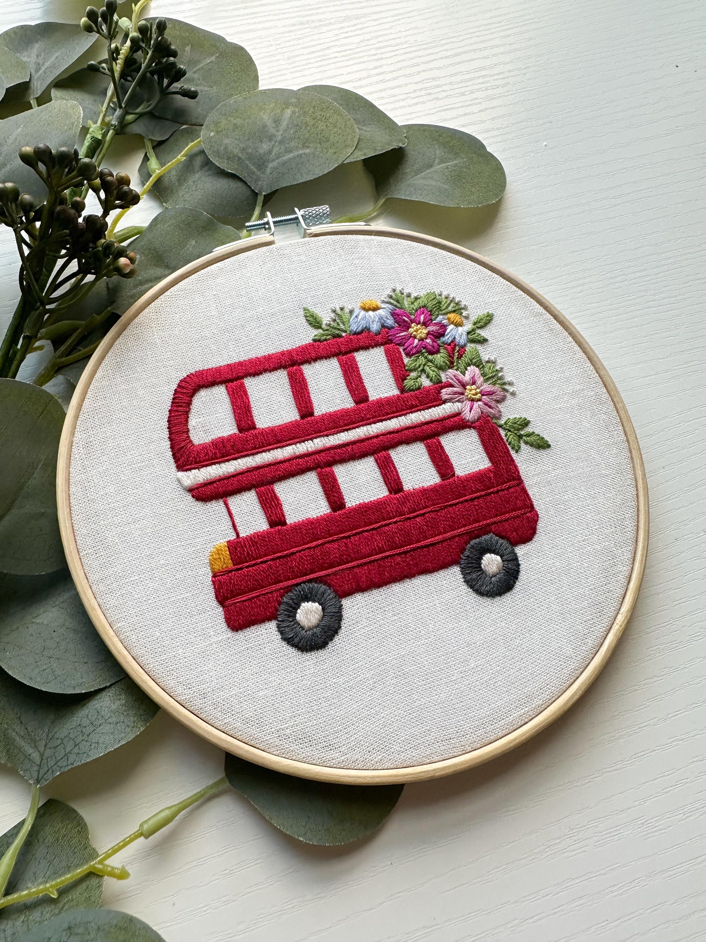 PDF Pattern, Double Decker Bus, London, Embroidery Pattern, UK - Etsy