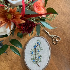 PDF Pattern, Juniper Embroidery, Tree Design, Botanical Craft ...