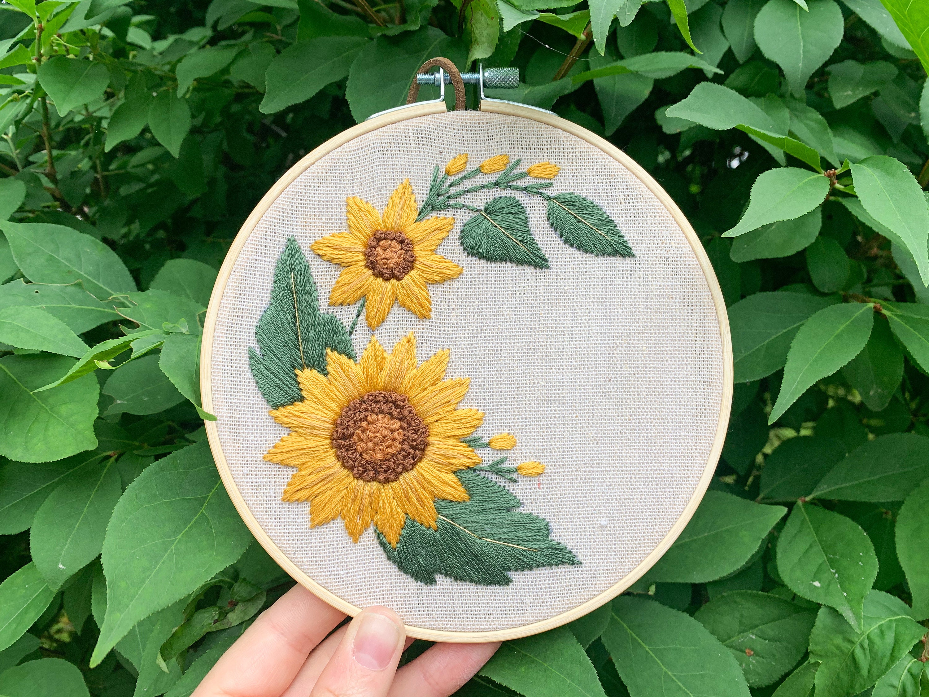 PDF Pattern, Sunflower Half Wreath, Embroidery Pattern, Summer - Etsy