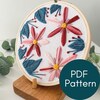 PDF Pattern, Flower Cart Embroidery, Spring Design, Embroidery Pattern ...
