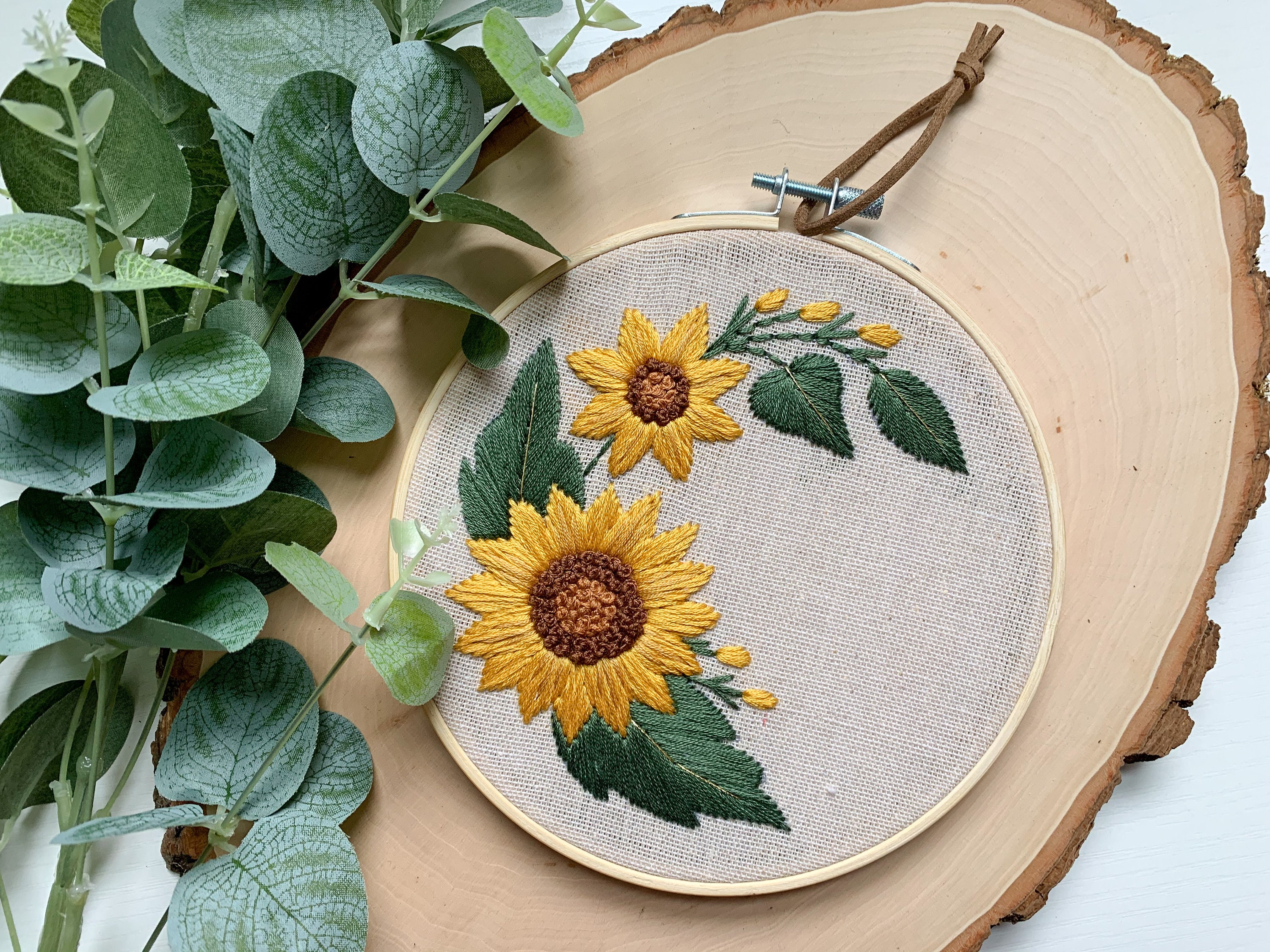 PDF Pattern, Sunflower Half Wreath, Embroidery Pattern, Summer - Etsy