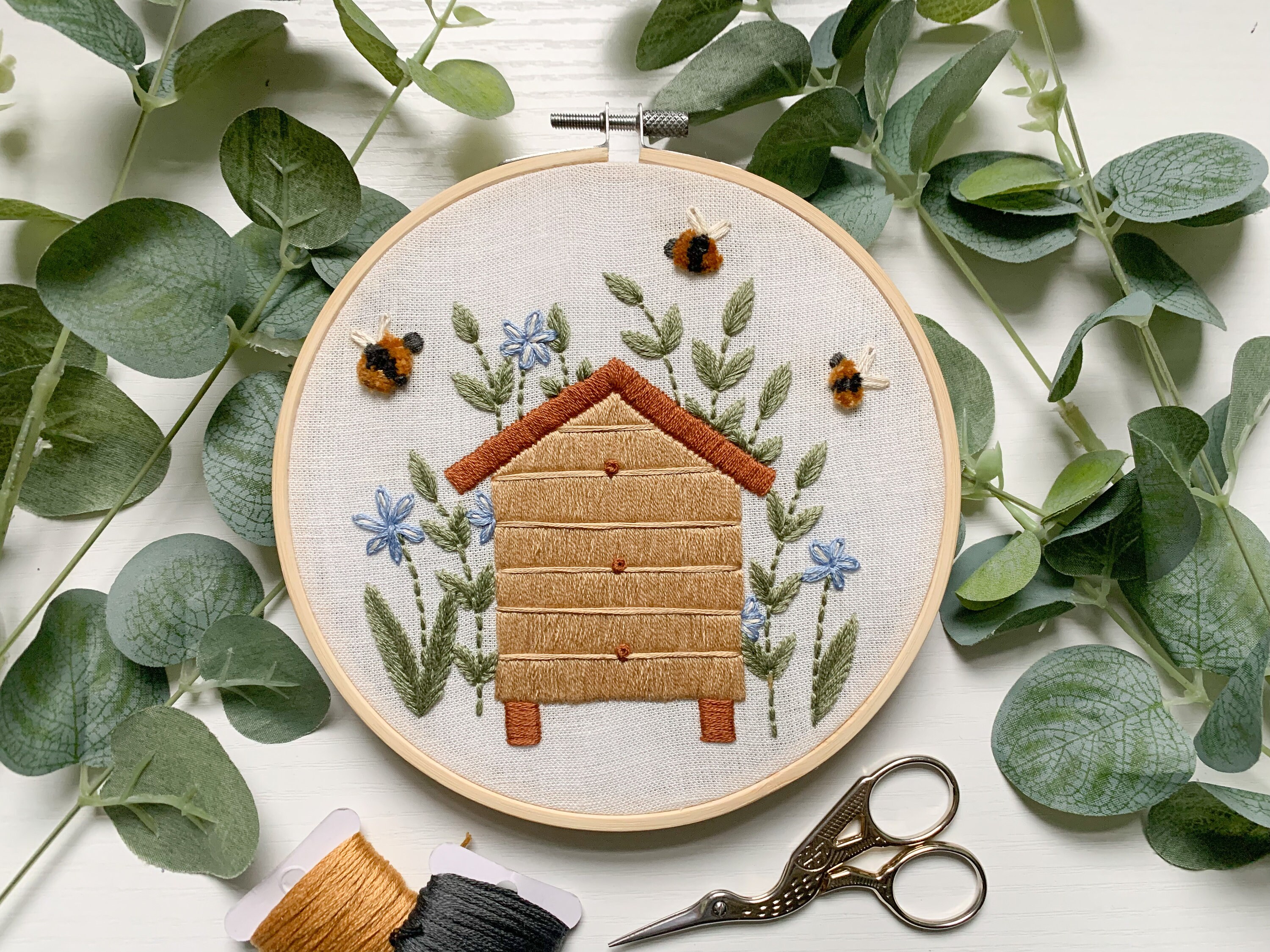 PDF Pattern, Beehive, Bee House, Bees, Embroidery Pattern, Video ...