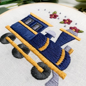 PDF Pattern, Train Embroidery, Nursery Decor, Locomotive, Embroidery ...