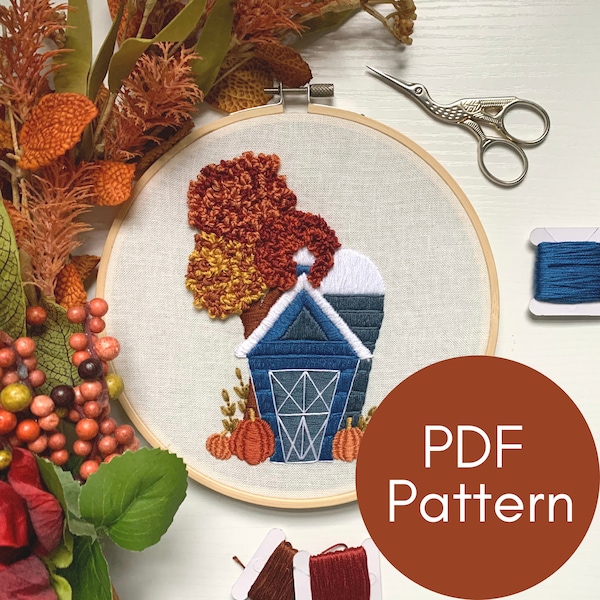 Fall Embroidery Pattern Pdf - Etsy