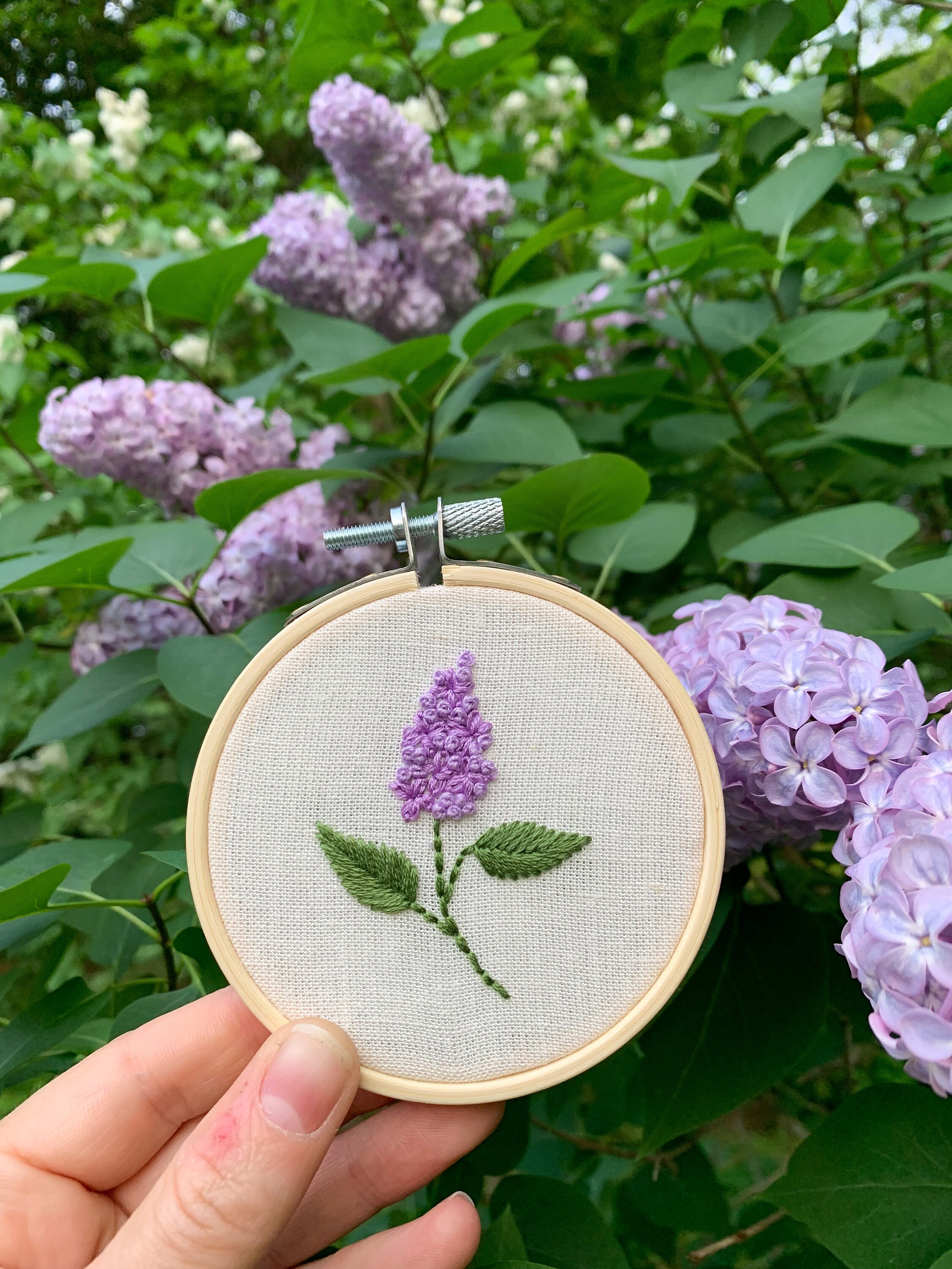 PDF Pattern, Lilac Embroidery, Purple Flowers, Video Tutorials ...