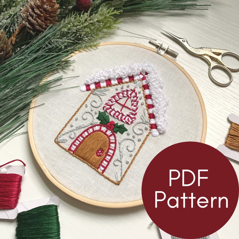 Gingerbread Embroidery Pattern - Etsy