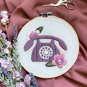 PDF Pattern, Retro Phone, Embroidery Pattern, Video Tutorials ...