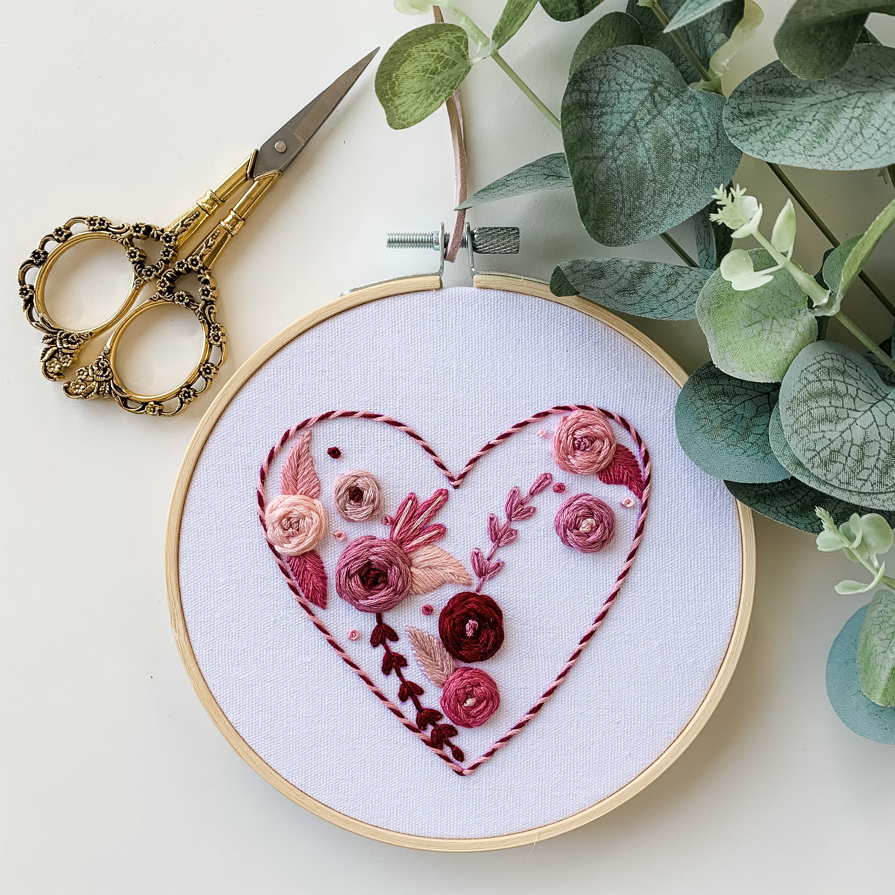 PDF Pattern Blooming Heart Valentine Embroidery DIY Gift - Etsy