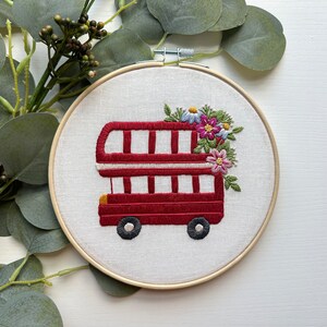 PDF Pattern, Double Decker Bus, London, Embroidery Pattern, UK - Etsy