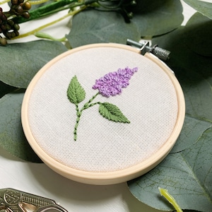 PDF Pattern, Lilac Embroidery, Purple Flowers, Video Tutorials ...