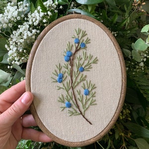 PDF Pattern, Juniper Embroidery, Tree Design, Botanical Craft ...