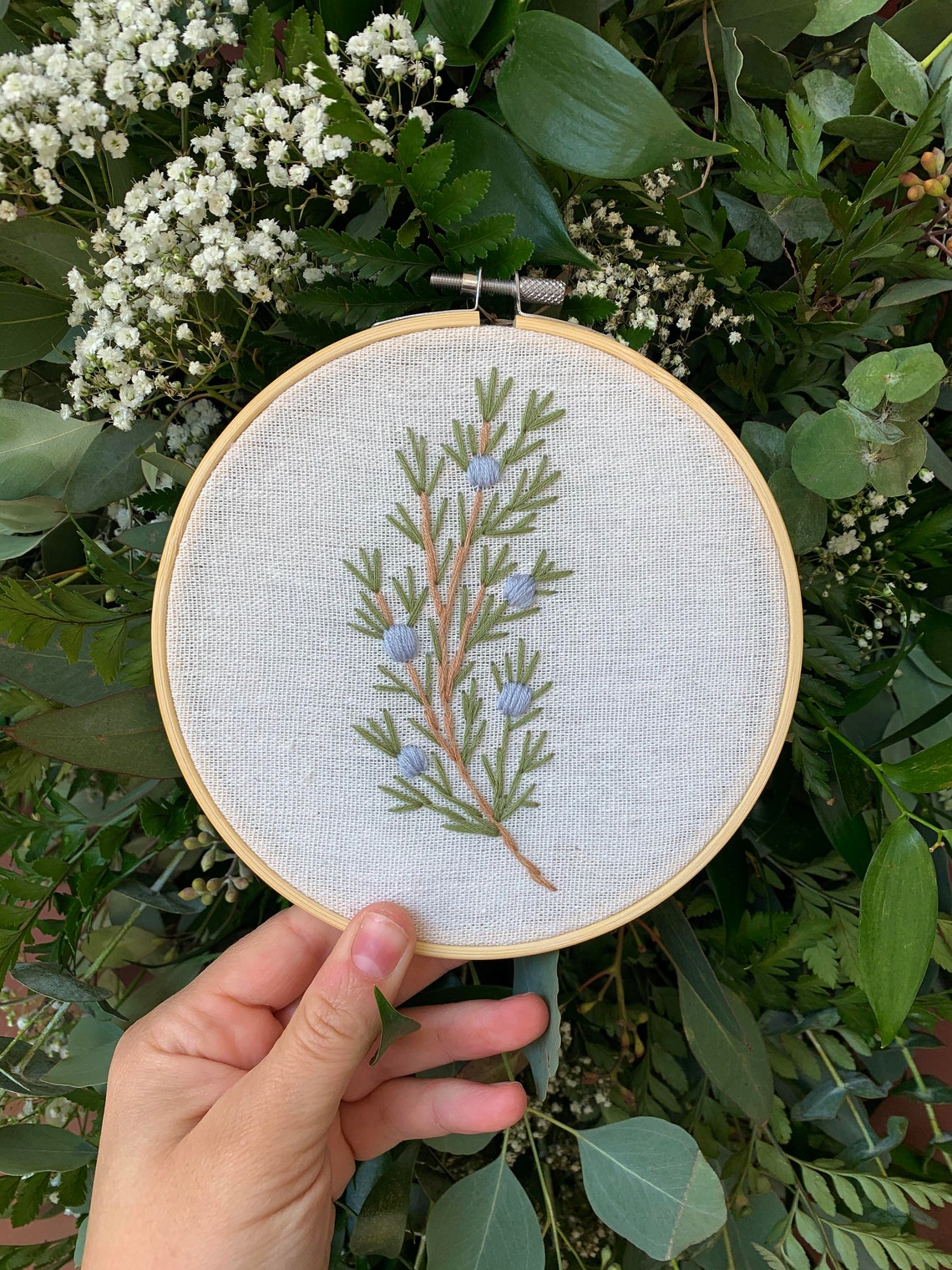 PDF Pattern, Juniper Branch, Embroidery Pattern, Beginner Embroidery ...