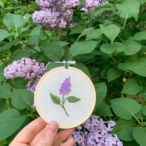 PDF Pattern, Lilac Embroidery, Purple Flowers, Video Tutorials ...