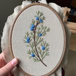 PDF Pattern, Juniper Embroidery, Tree Design, Botanical Craft ...